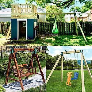 BETOOLL A-Frame 2 Brackets Swing Set Bracket with Mounting Hardware (Green)