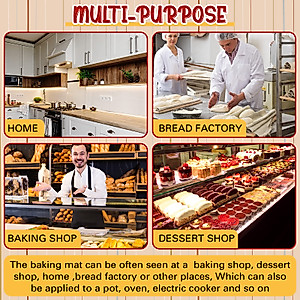 2 Pcs Silicone Baking Mats for Dutch Oven with Silicone Brushes Sourdough Sling Bread with Long Handle Non Stick 0.7 mm Thickened 8.3 Inch Reusable Heat Resistant Bread Mats for Dough Pastry, Red