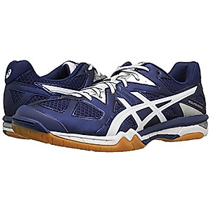 ASICS Women's Gel-Tactic Volleyball Shoe, Estate Blue/White/Silver, 8 M US