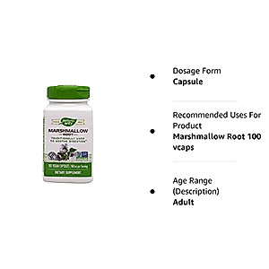 Nature's Way Premium Herbal Marshmallow Root 960 mg per serving 100 VCaps