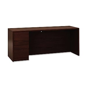 HON 105904LNN 10500 Series Full-Height Left Pedestal Credenza, 72 x 24 x 29-1/2, Mahogany