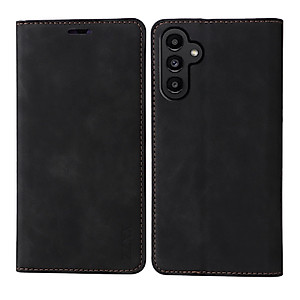 ZZXX for Samsung Galaxy A13 5G Case Wallet with [RFID Blocking] Card Slot Photo Fram Kickstand Magnetic Soft Leather Flip Fold Case for Samsung Galaxy A13 5G Wallet Case(Black-6.5 inch)