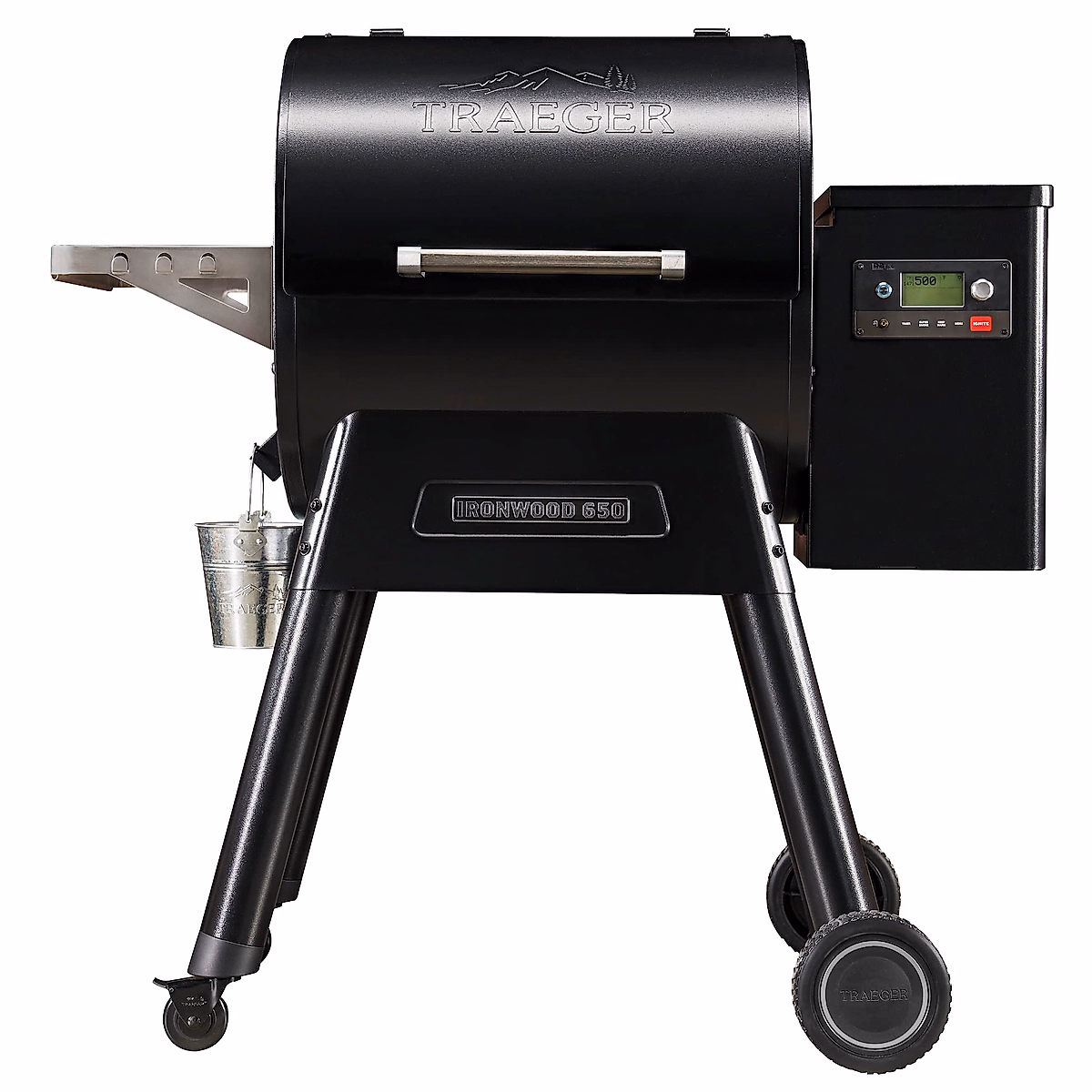 Traeger Grills Ironwood 650 Electric Wood Pellet Grill and Smoker, Black, 650 Square Inches Cook Area, 500 Degree Max Temperature, Meat Probe, 6 in 1 BBQ Grill with WiFi and app connectivity