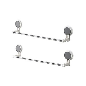 Wall Mounted Towel Holder 2pcs Suction Cup Towel bar Suction Cup Towel Rack Towel Rack with Shelf White Pot Cover Shelf Towel Shelf Pot Cover Rack no Trace Lid Rack Individual