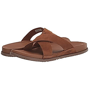 UGG Men's WAINSCOTT Slide Sandal, Chestnut Suede, 10