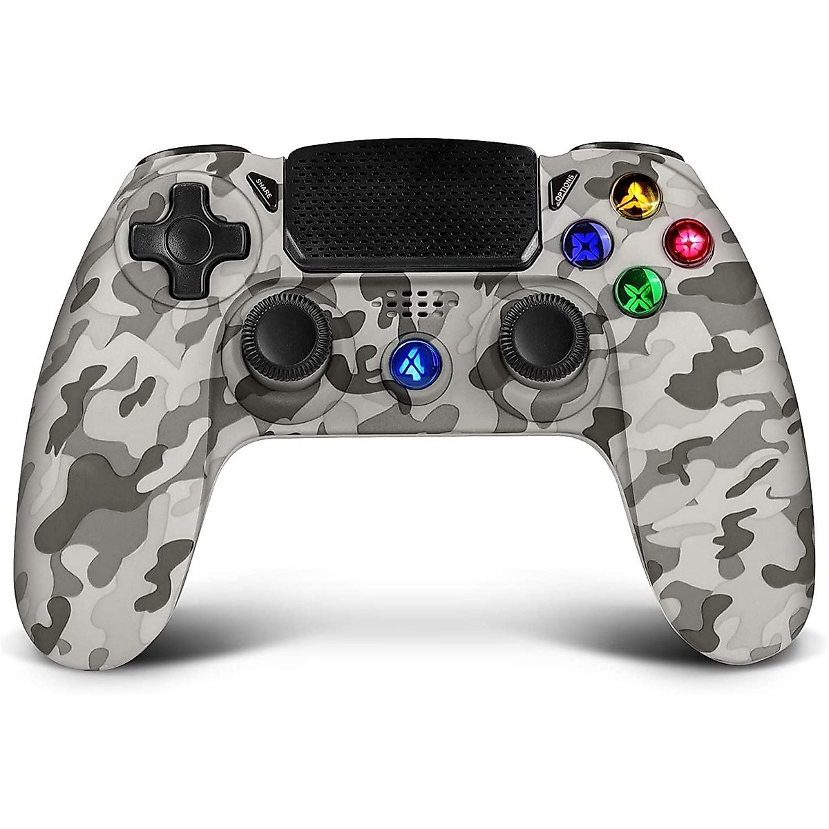 STOGA Wireless Controller for PS4, Controller for PS 4 with Touch Panel Gamepad, Turbo and Audio Jack, Joystick Controller for PS4, Gaming Controller Remote for PS3/PS4,Gray Camouflage