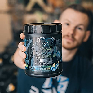 RYSE Signature Series GODZILLA Pre Workout | Pump, Energy, Strength, and Focus | Citrulline, Beta-Alanine, Caffeine | 40 Servings (Monsterberry Lime)