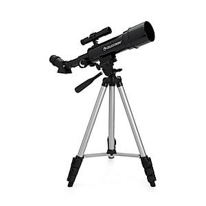 Celestron - 50mm Travel Scope - Portable Refractor Telescope - Fully-Coated Glass Optics - Ideal Telescope for Beginners - BONUS Astronomy Software Package