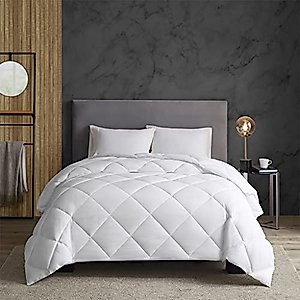 Sleep Philosophy Thinsulate Fibers 3M Scotchgard Moisture Wicking Down Alternative Comforter with 300TC Cotton Sateen Cover, King, White