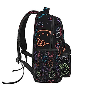 BAMARO Cartoon Anime Cat Backpack for Girls Women Lightweight Fashion High Capacity School Bookbag