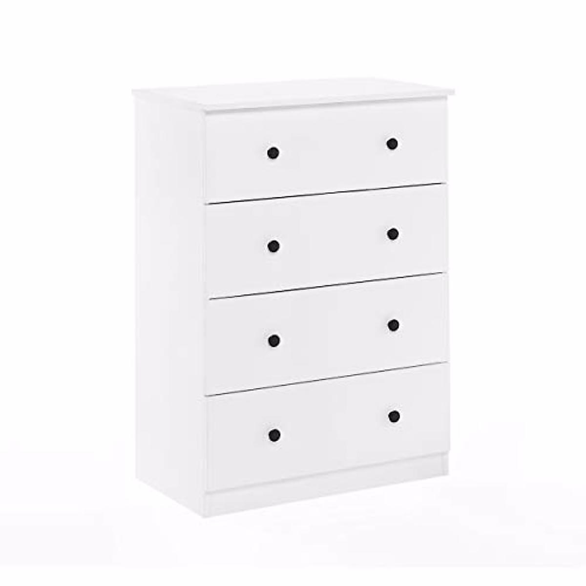 Furinno Tidur Simple Design Dresser, 4-Tier Knob, Solid White