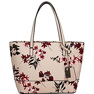 GUESS Women's Logo Embossed Floral Tote Bag Handbag