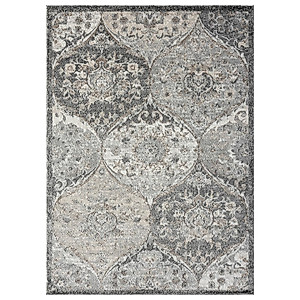 LUXE WEAVERS Euston Collection 8064 Grey 8x10 Modern Oriental Area Rug