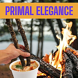 Caveman Chopsticks - Funny Chopsticks - Funny Gag Gifts - Gag Gifts for Dieters - Primitive Eating Utensils - Primitive Utensils by Gears Out