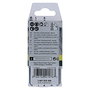 Bosch 2607019458 Jigsaw Blade Set with T-Shaft 8 Pcs