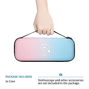 YINKE Stethoscope Case for 3M Littmann Classic III/Cardiology IV/Lightweight II S.E. & MDF Acoustica Stethoscope, Hard Organizer Storage Bag for Nurses and Doctors Accessory (Gradient)