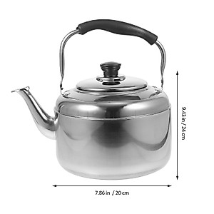Lurrose Small Tea Kettle Boiling Teapot Fast Boiling Water Kettle Glass Camp Kettle Loose Tea Steeper Electric Water Bottle Hot Water Coffee Pot Stainless Steel Teakettle Heating Filter
