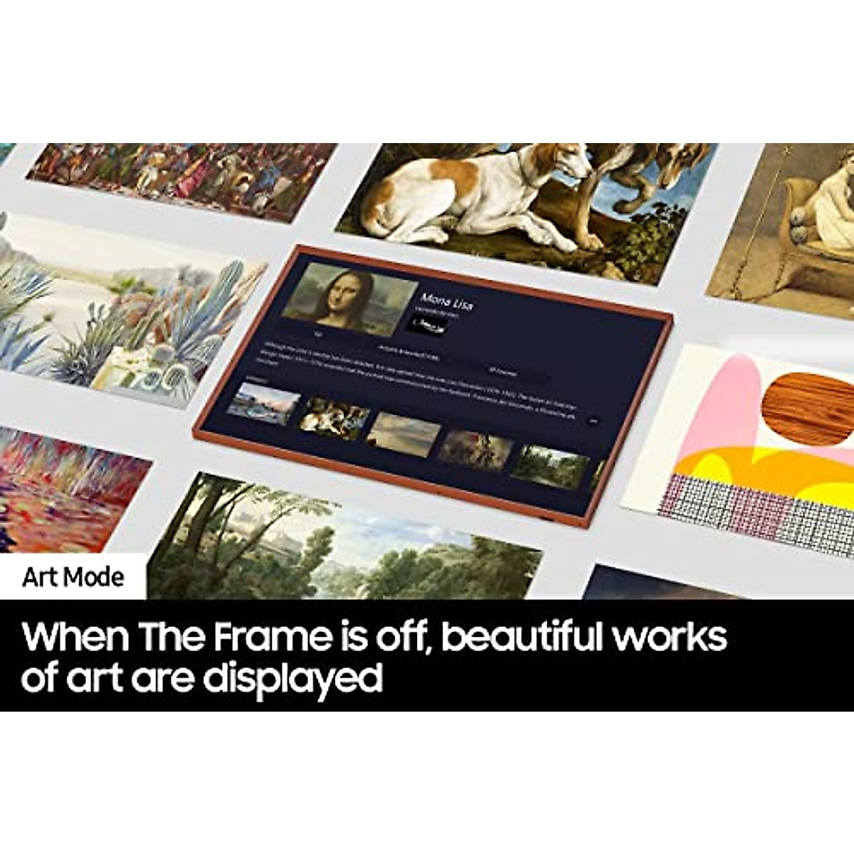 SAMSUNG 55-Inch Class QLED 4K The Frame LS03B Series, Quantum HDR, Art Mode, Anti-Reflection Matte Display, Slim Fit Wall Mount Included, Smart TV w/ Alexa Built-In (QN55LS03BAFXZA, Latest Model)