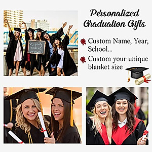 Custom Class of 2023 Graduate Blanket, Personalized Senior 2023 Name Photo School Graduations Throws Blankets, Personalized Graduation Blanket, Personalized Graduation 2023 Blanket with Photo