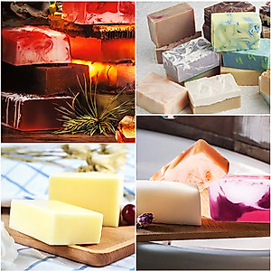 TDHDIKE 3 Pack Silicone Soap Molds(Blue & Pink & Green), 6 Cavities Silicone Baking Mold DIY Handmade Soap Making, Muffin, Loaf, Brownie, Cornbread and More