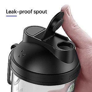 Cholas Premium Electric Protein Shaker Bottle, 20oz Blender for Mixing Protein, Gym Portable Cup, and Cocktails, BPA Free Self Stirring Shaker with Waterproof Design in Sleek Black