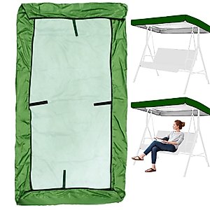 Swing Canopy Replacement, 75x47inch Waterproof Patio Swing Canopy Replacement, Replacement for patio swings with canopy(Green)