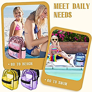 Silkfly 12 Pcs Mesh Backpack in Bulk for School See Through Heavy Duty Bookbags with Adjustable Straps for Kids Boys Girls Students Adults Clear Backpack for Beach, Fitness, Swimming, Outdoor Sports