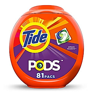 Tide PODS Laundry Detergent Soap Pods, Spring Meadow, 81 count