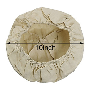 XGNG 6PCS Rattan Baking Dough Basket Cover Natural Rattan Banneton Proofing Cloth Round Bread Proofing Basket Cloth Liner