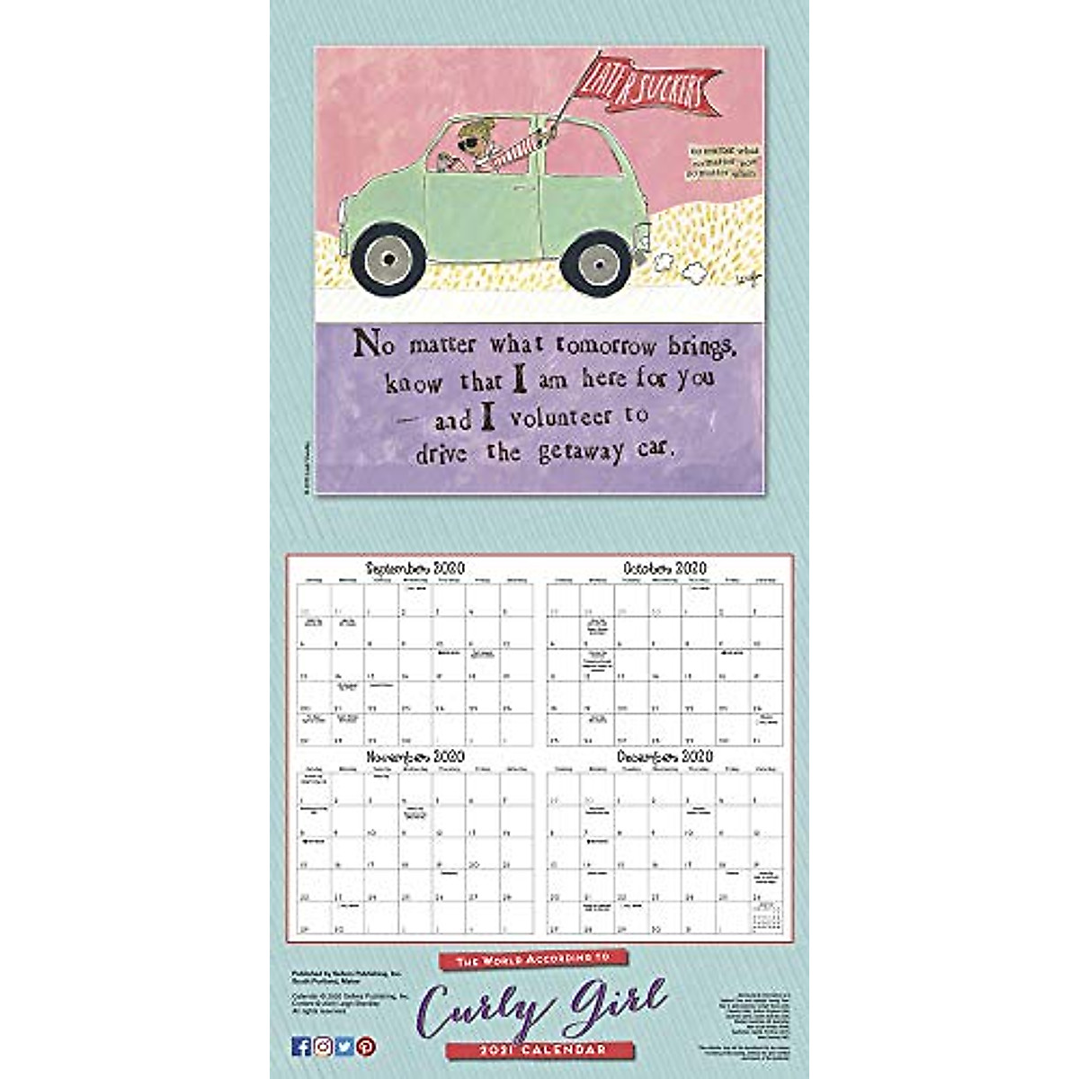 2021 The World According to Curly Girl 16-Month Wall Calendar