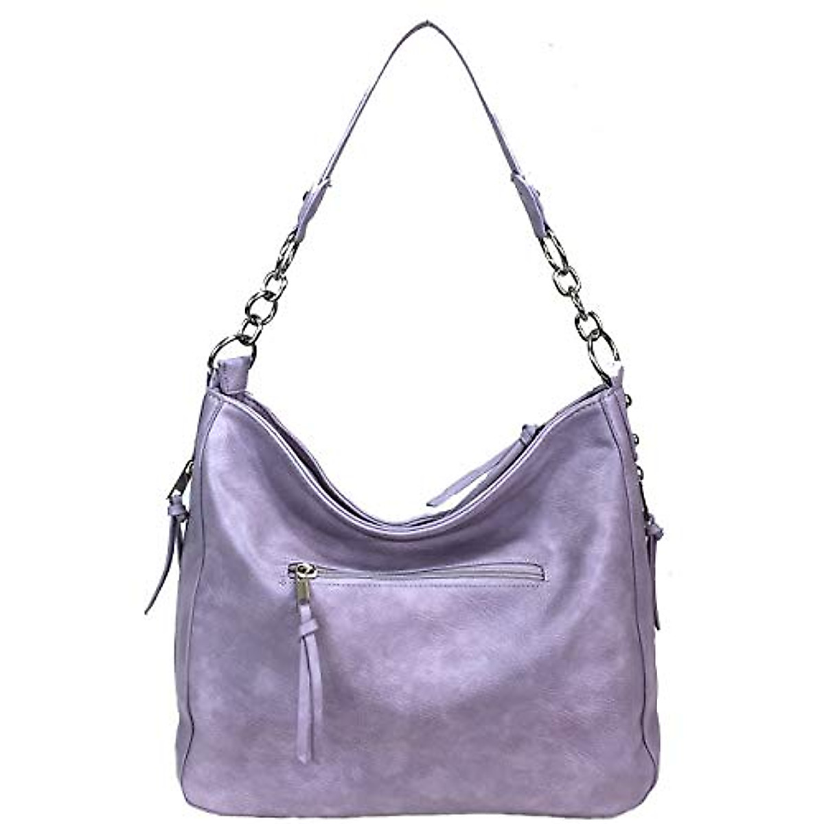 ZzFab Laser Cut Bling Hobo fashion CCW Bag Faux Leather Concealed Carry Purse Lavender