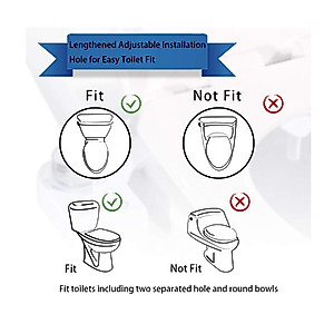 Home Bidet Self-Cleaning Retractable Nozzle Bidet Fresh Water Spray Non-Electric Mechanical Bidet Toilet Seat Attachment (Double nozzle(B))