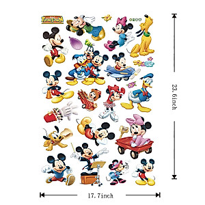 Mickey Wall Sticker Children's Cartoon Bedroom Background Wall Decoration Self-Adhesive Wall Sticker PVC