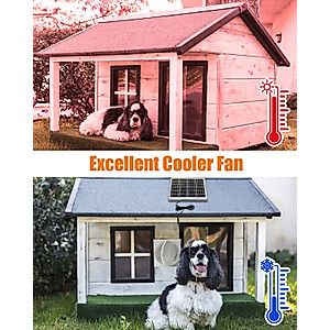 HYPGARD Solar Fan for Greenhouse - 12W Solar Panel + 8 Inch Solar Exhaust Fan for Shed, Chicken Coop, Greenhouse, Dog House, Solar Attic Fan Greenhouse Fan Kit