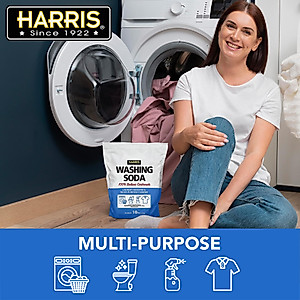 Harris Washing Soda, Sodium Carbonate, Laundry Booster and Multipurpose Cleaner, 10lb
