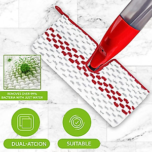 Volca Spares Microfiber Mop Pads Refill Compatible with O-Cedar Mop Refills Promist MAX Spray Mop/Promist Max Mop Pads, Pack of 4 Reusable Pads for Cleaning