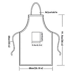 ZFRXIGN Butterfly Aprons with Pockets for Women Girls Adjustable Bib Apron with Pockets Cooking Kitchen Aprons for BBQ Drawing Chef Cooking Purple