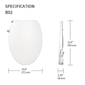 LEIVI Non-Electric Bidet Toilet Seat, Self-Cleaning Dual Nozzle System, Adjustable Spray Pressure and Position, Quiet-Close Lid, Easy Installation, Elongated