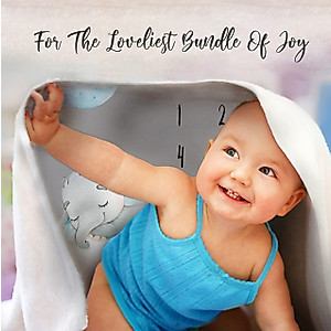 Paishanas Baby Monthly Milestone Blanket Boy or Girl Elephant Baby Milestone Blanket Premium Fleece Months Baby Milestone Large Size Milestone Blanket for Baby Boy Baby Photo Blanket