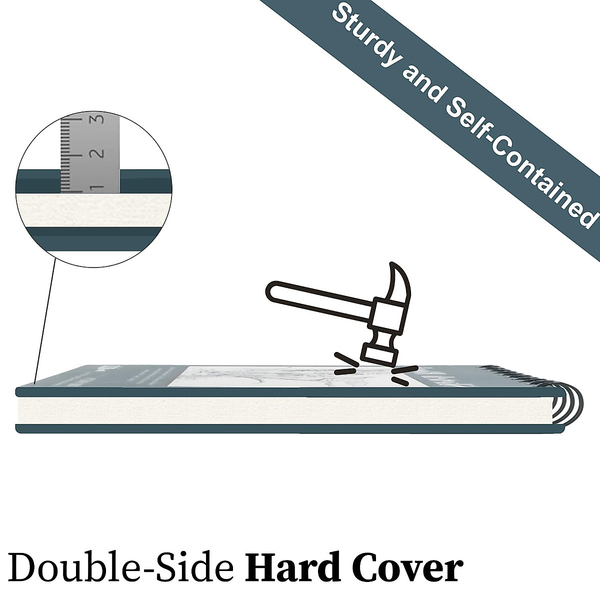 5.5" x 8.5" Sketchbook Set, Top Spiral Bound Sketch Pad, 2 Packs 100-Sheets Each (68lb/100gsm), Acid Free Art Sketch Book Artistic Drawing Painting Writing Paper for Beginners Artists