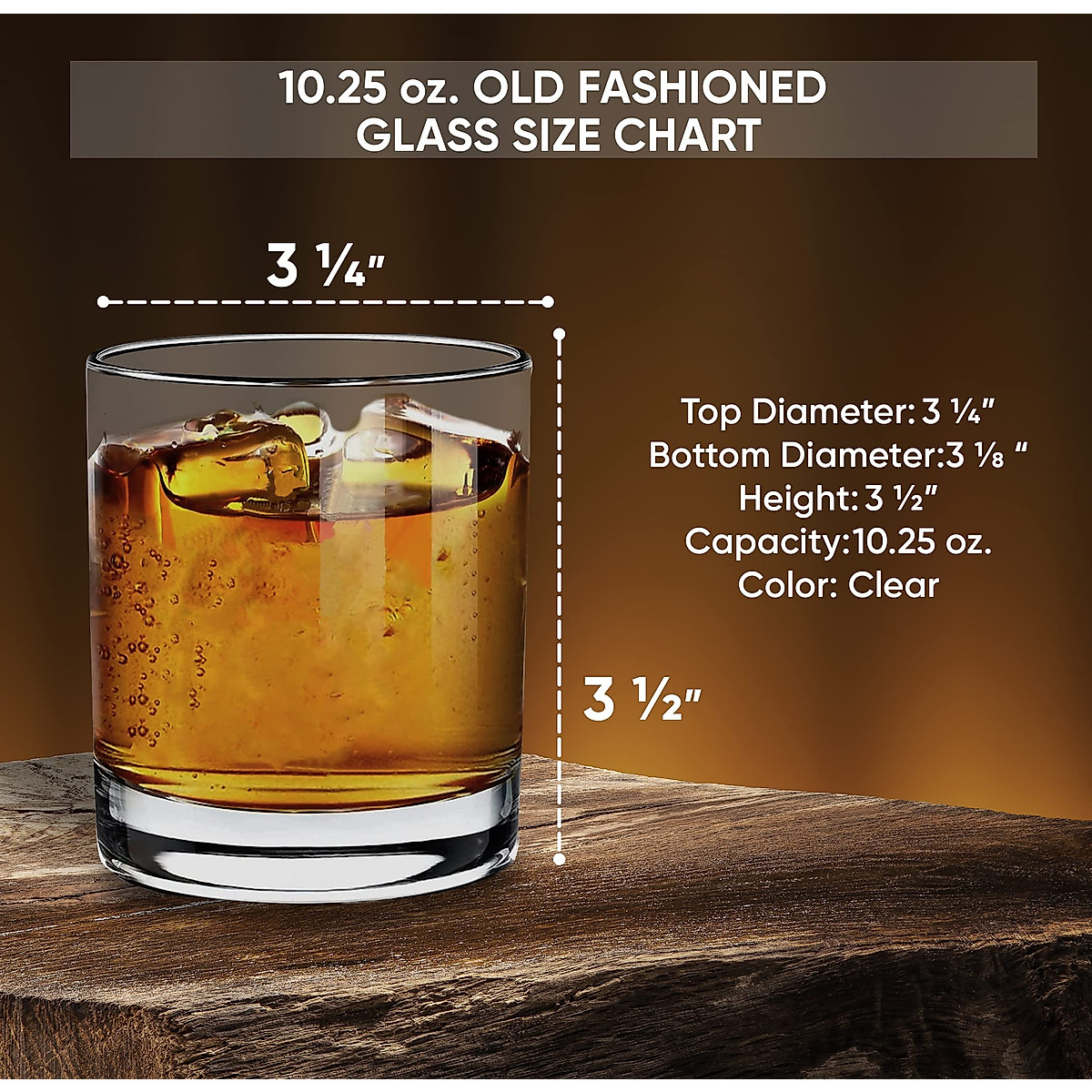 TEEAMORE Personalized Rocks Old Fashioned Initial Whiskey Glass Add Your Name Text Year Cocktail Glasses Gift 10.25oz