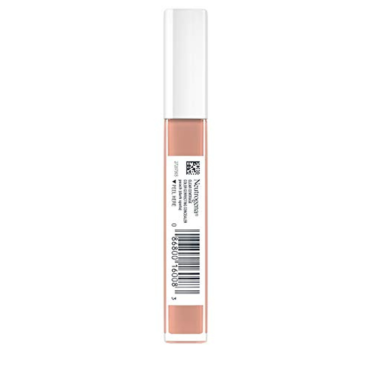 Neutrogena Clear Coverage Color Correcting Concealer Makeup, Lightweight Concealer with Niacinamide for Dark Spots, Oil-, Fragrance-, Paraben- & Phthalate-Free, Peach, 0.24 fl. oz