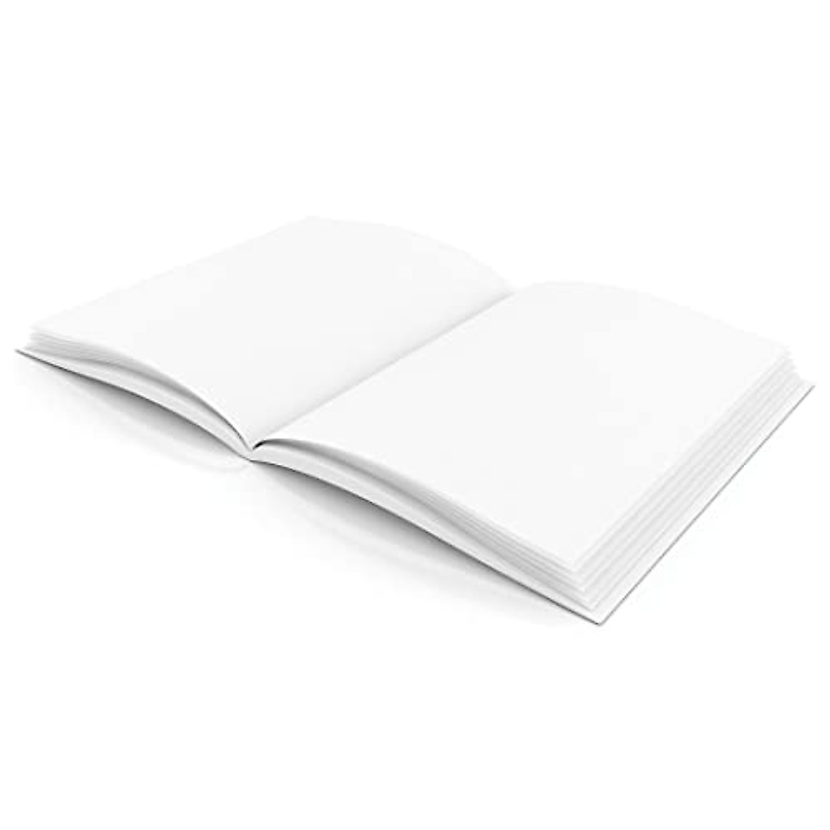 Hayes Hardcover Blank Book, White, 28 pages (14 sheets), 6"W x 8"H