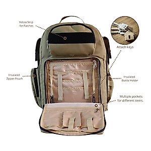 G'ccioni Diaper Bags Backpack,Travel Backpack,Insulated Bottle Pouch,Stroller Straps Changing Mat, Wipes & Bottle Pocket