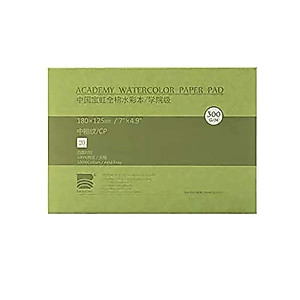 Watercolor Paper Block, BAOHONG Academy Grade Watercolor Block, 100% Cotton, Acid-Free, 140LB/300GSM, Cold Press Textured, 20 Sheets per Block (Cold Press 4.9"x7“”)