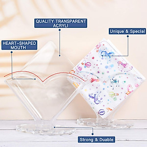 4 Pack Napkin Holder Akamino Acrylic Cocktail Napkin Holder for Bathroom Kitchen Dining Table, Coffee Filter Holder Hotel Restaurant décor, Clear