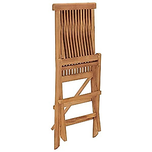 Camerina 5 Piece Folding Patio Dining Set Outdoor Patio Dining Set Outdoor Patio Furniture Patio Set Patio Table and Chairs Set Solid Wood Teak 3096573