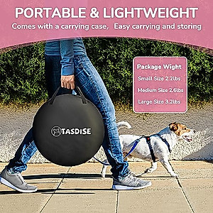 TASDISE Portable Pet Playpen, Foldable Exercise Play Tent Kennel Crate for Puppy Dog Yorkie Cat Bunny, Great for Indoor Outdoor Travel Camping Use, Come with Carring Case, 600D Oxford, M