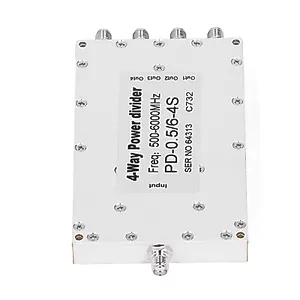 Power Splitter, Good Stability 4-Way SMA Microstrip Power Splitter Low Insertion Loss Wide Operating Frequency WIFI5.8 for Multiple Use WIFI2.4 High Gain