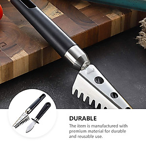 DOITOOL Fish Scaler Brush Oyster Shucker Set Oyster Shucking Seafood Skin Cleaning Brush Scraper Kitchen Shucking Tools